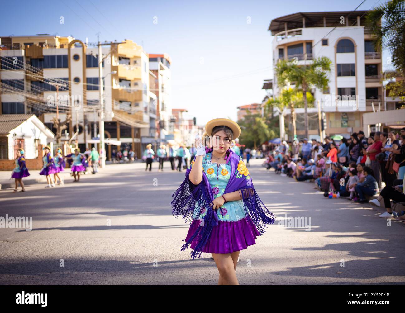 Girl using typical clothes in the parade Stock Photo - Alamy