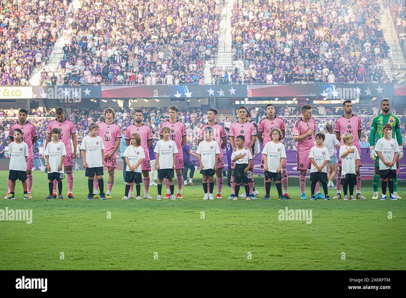 Orlando, Florida, USA, May 15, 2024, Inter Miami players during the ...