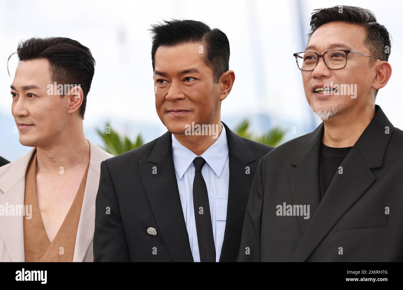 Cannes, France. 16th May, 2024. Actors Raymond Lam (L), Louis Koo (C ...