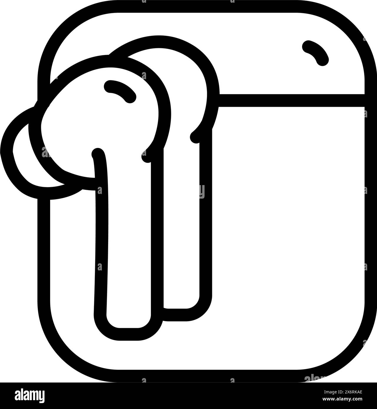 Wireless left earbuds outline hi-res stock photography and images - Alamy