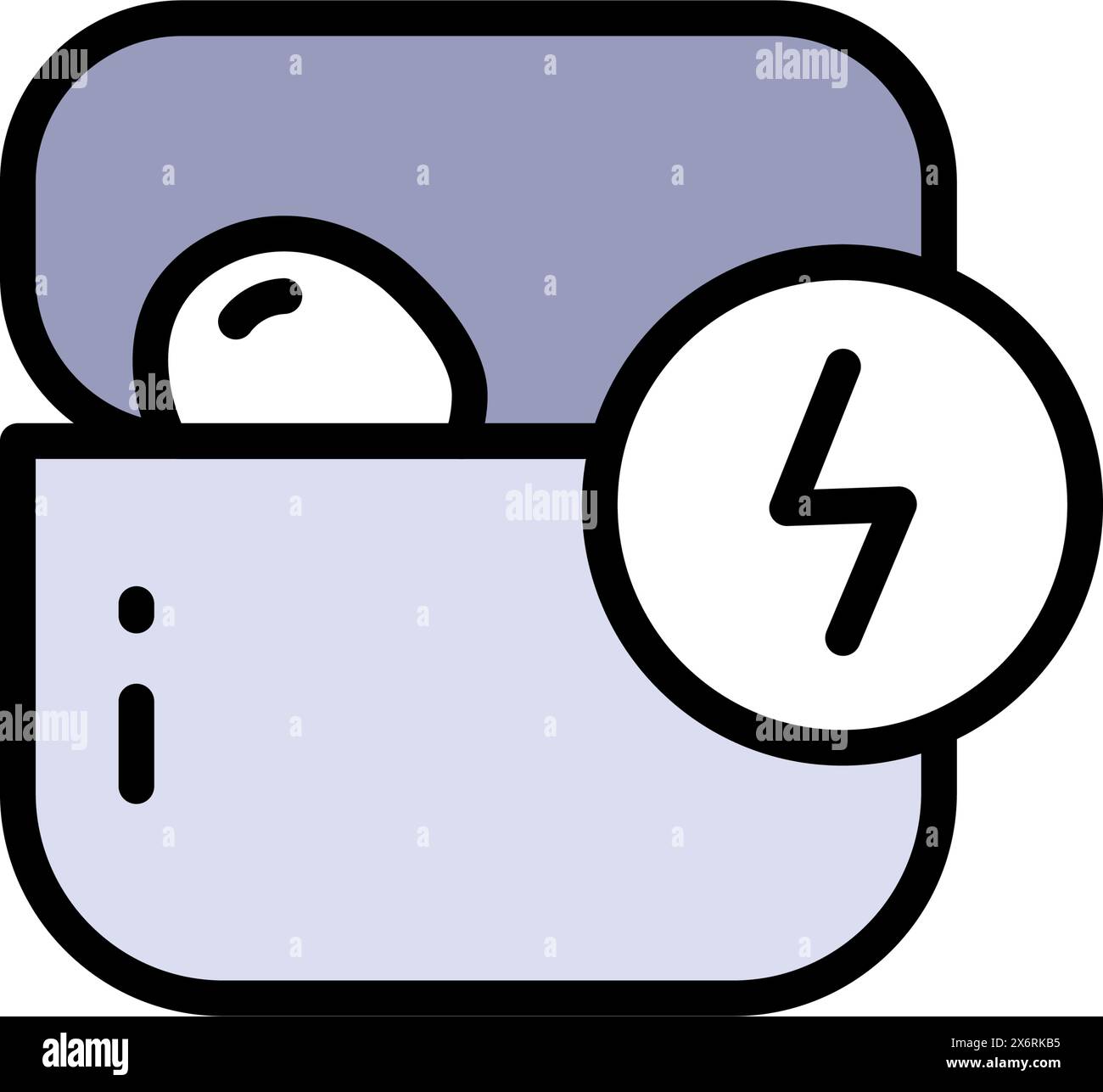 Wireless earbuds in charging case color icon. Vector flat sign for web ...