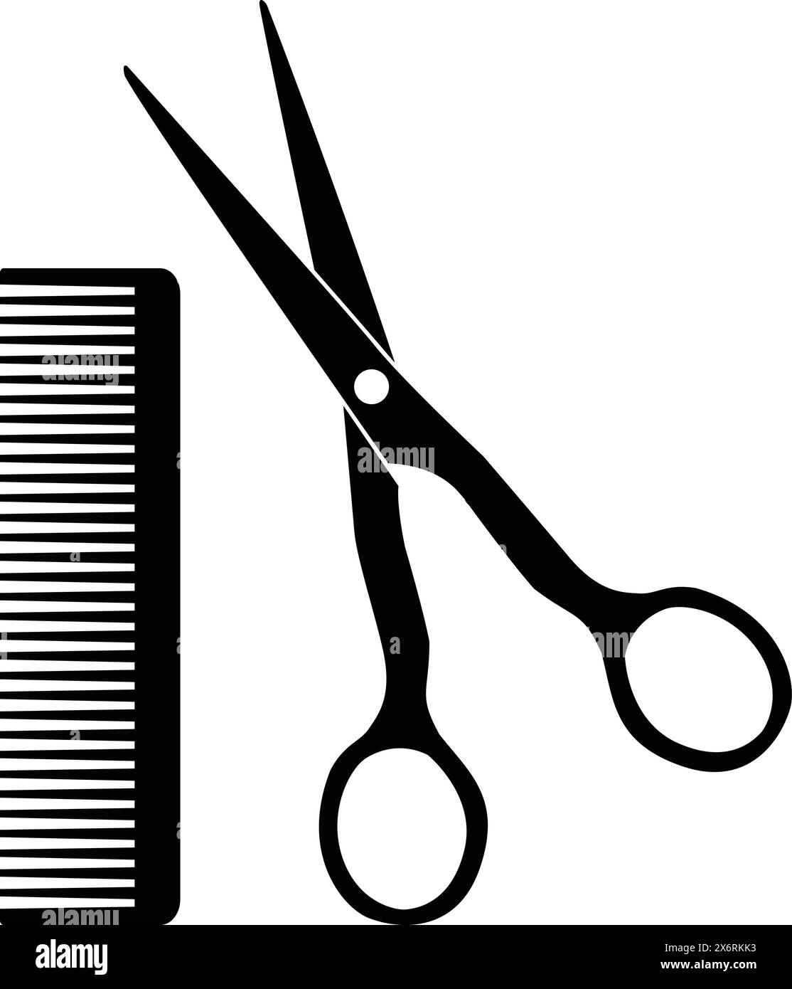 scissor with comb sign, scissor with comb salon symbol, scissors ...