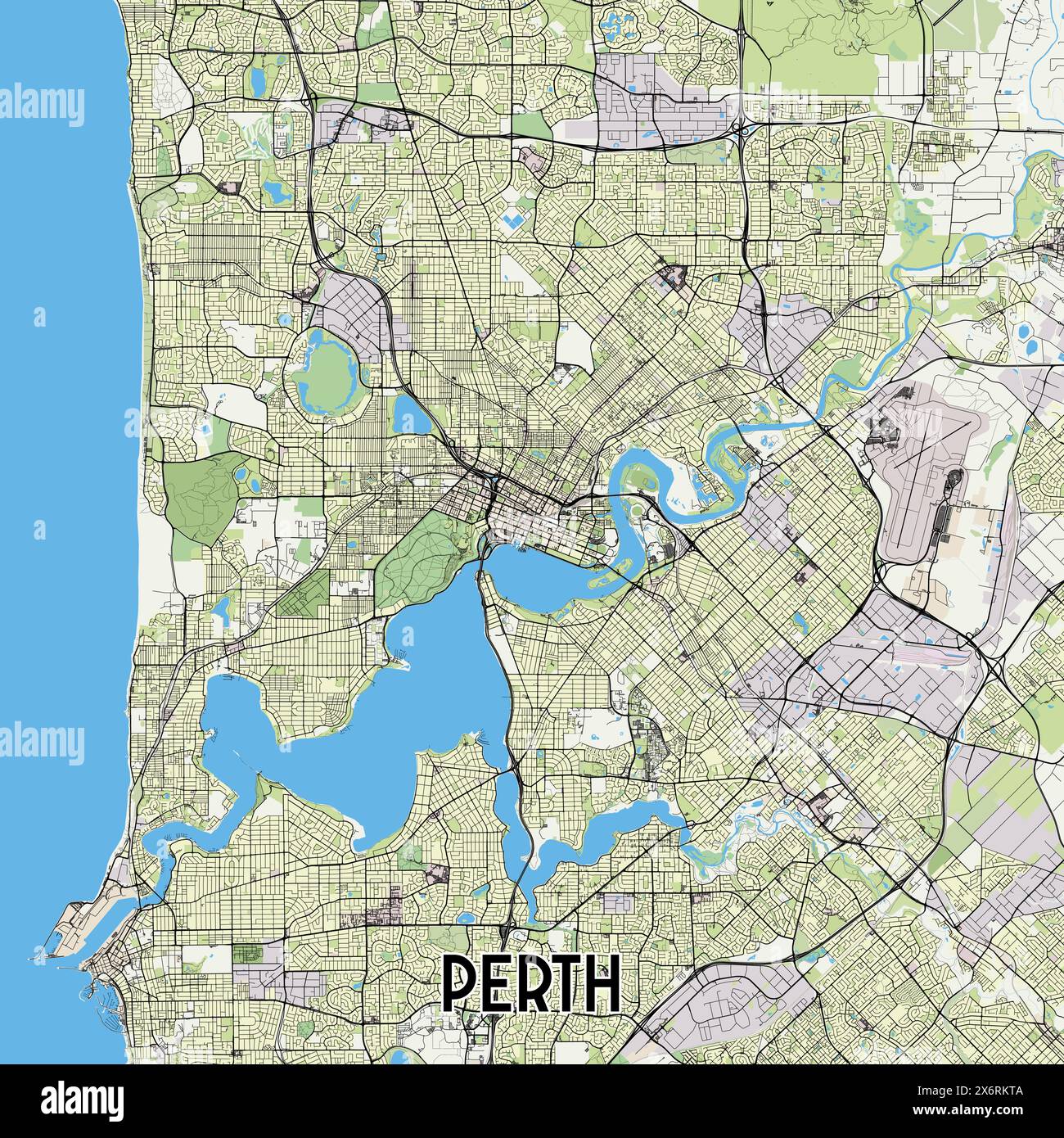 Map australia highway Stock Vector Images - Alamy