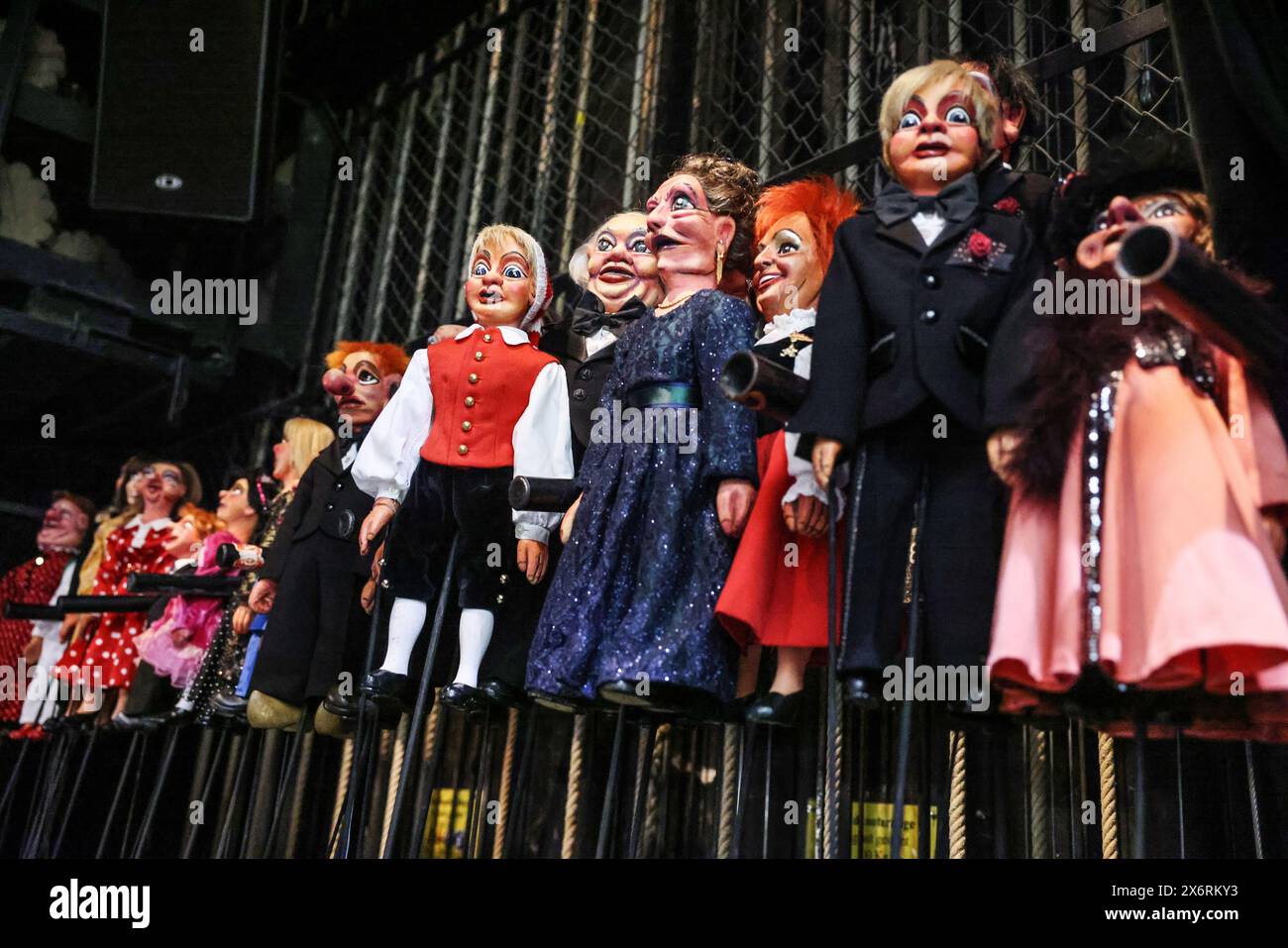 Cologne, Germany. 16th May, 2024. Puppets are backstage at the ...