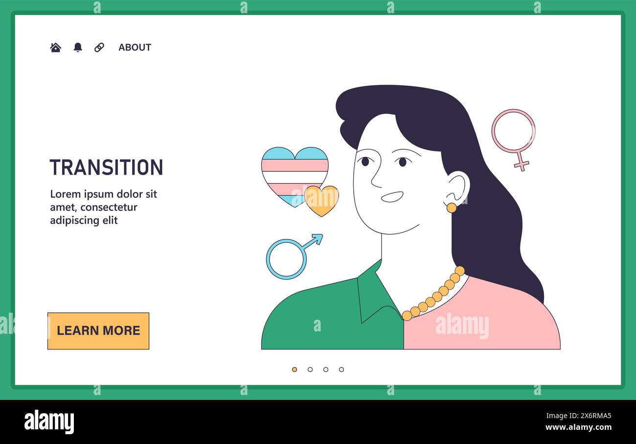 Gender transition web or landing. Gender-affirming treatment for ...