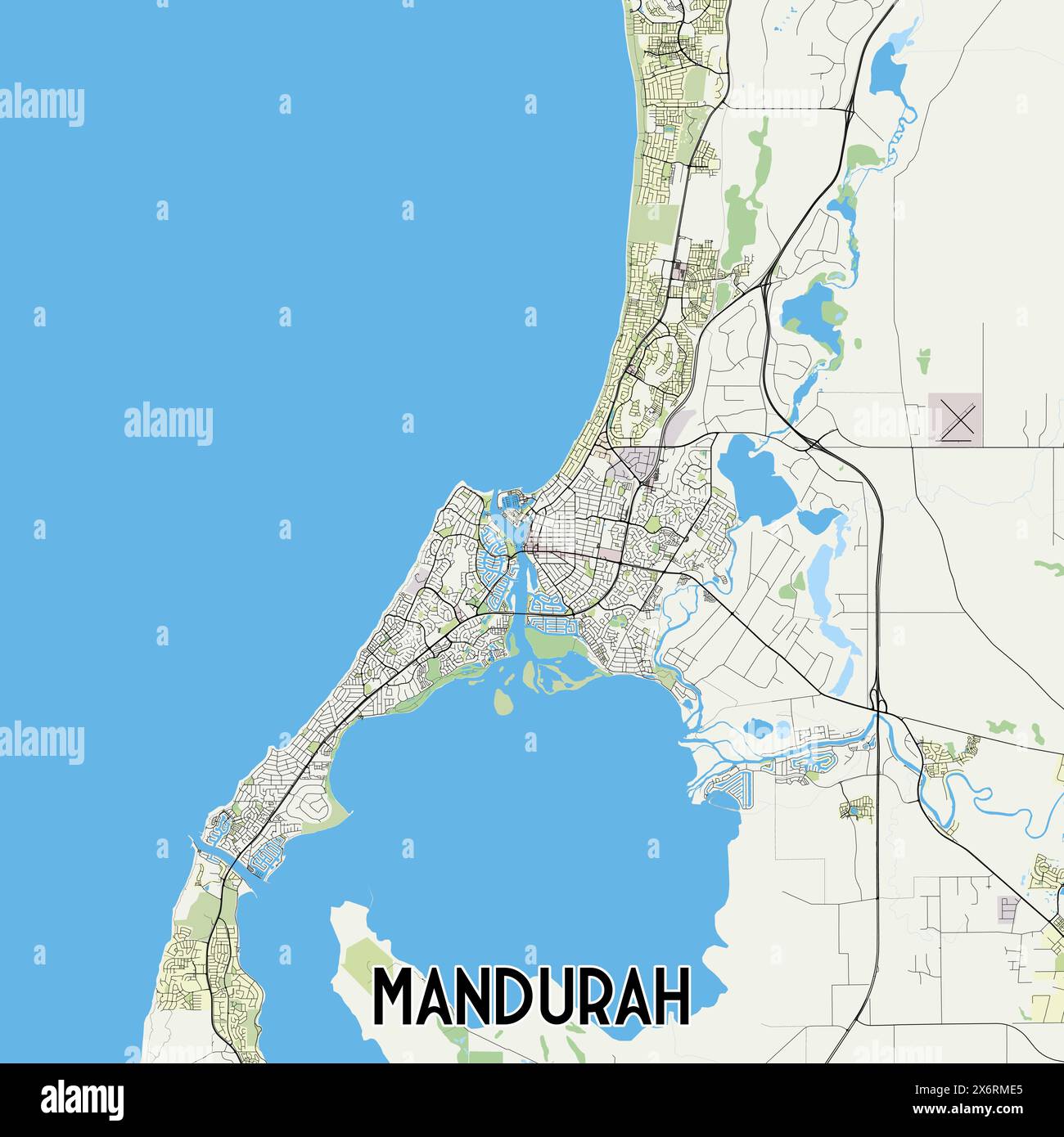 Map australia highway Stock Vector Images - Alamy