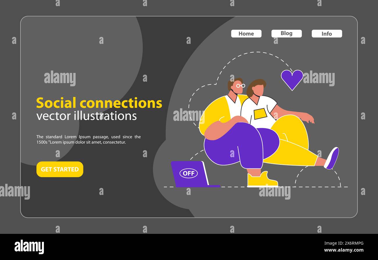 Defeating FOMO concept. A couple enjoying real-life interaction with ...