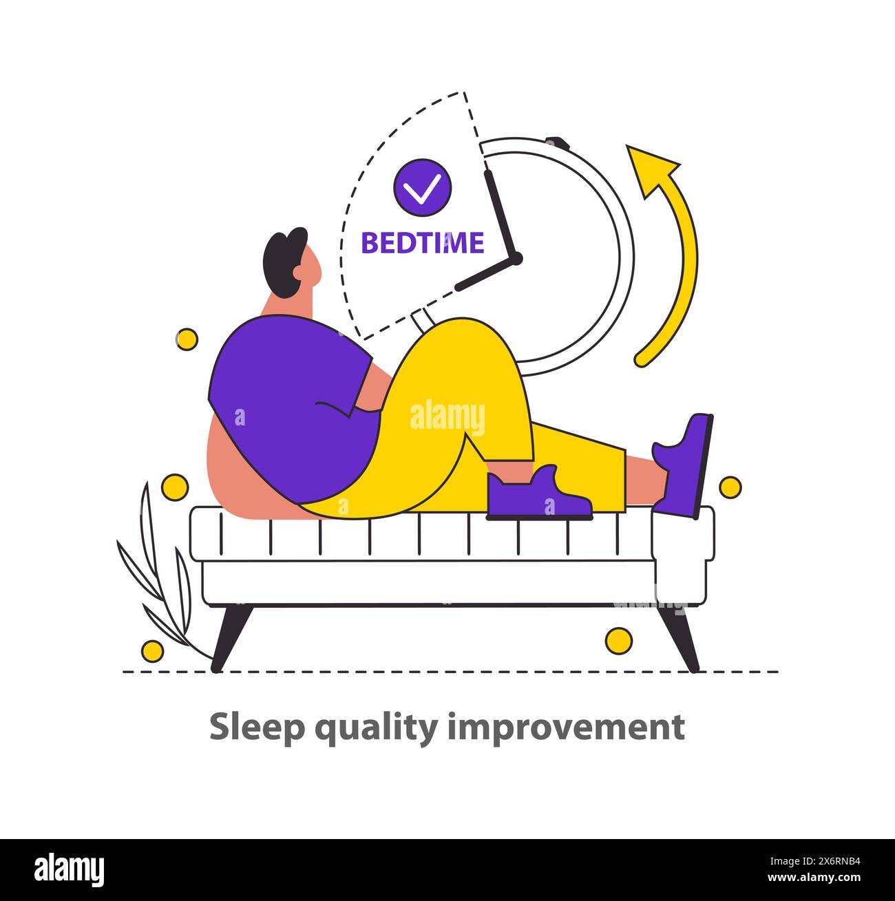 Sleep Quality Improvement concept Visualizes rest optimization with ...