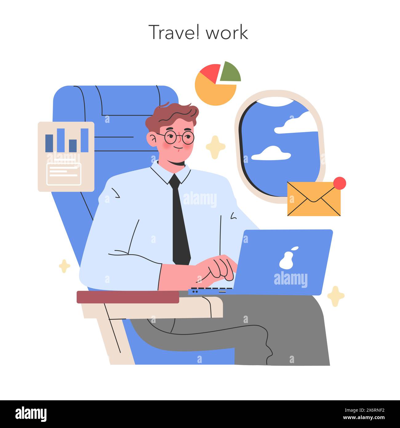 Travel Work concept A diligent professional remains productive mid ...