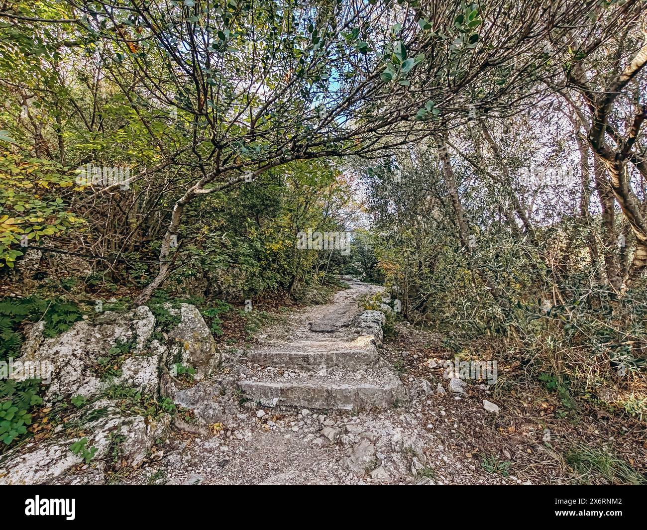 The scenic Nietzsche Trail in Eze sur Mer on the French Riviera Stock ...