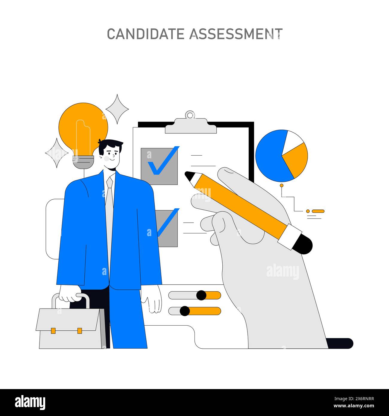 Recruitment concept. Evaluation of a candidate's potential through ... Recruitment concept. Evaluation of a candidate's potential through ...