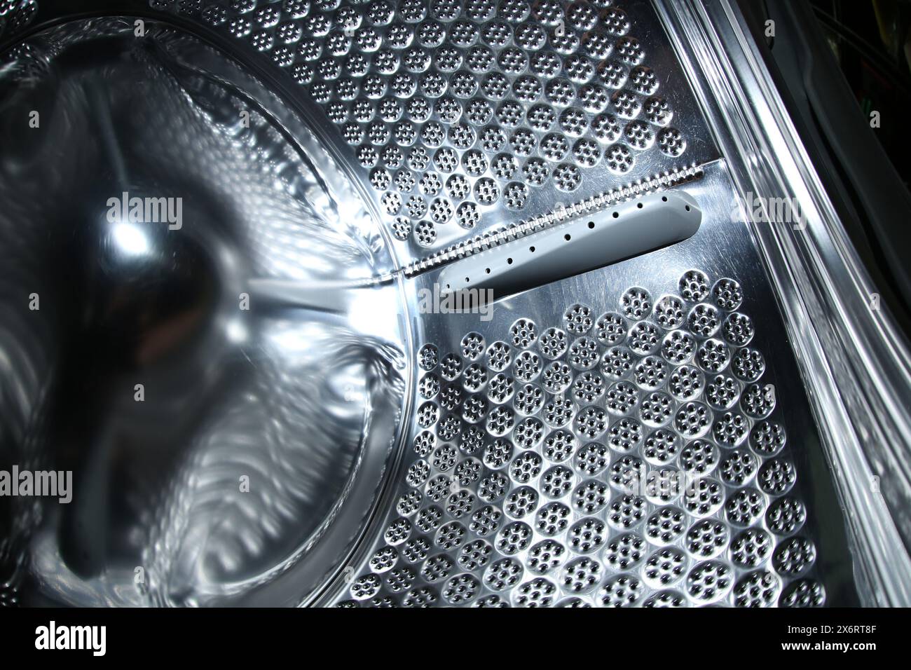 Empty washing machine drum, closeup view. Laundry day Stock Photo - Alamy