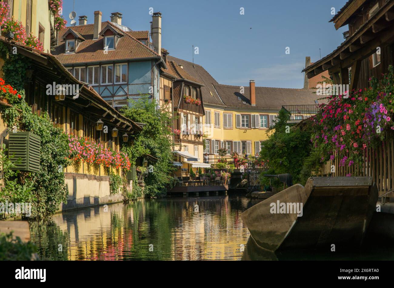 The city of Colmar with the Lauch river in Alsace in France Stock Photo ...
