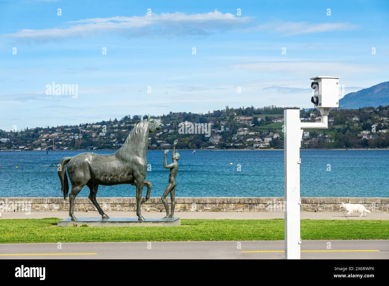 Geneva, Switzerland - April 4, 2024: Sculpture The Teenager and the ...