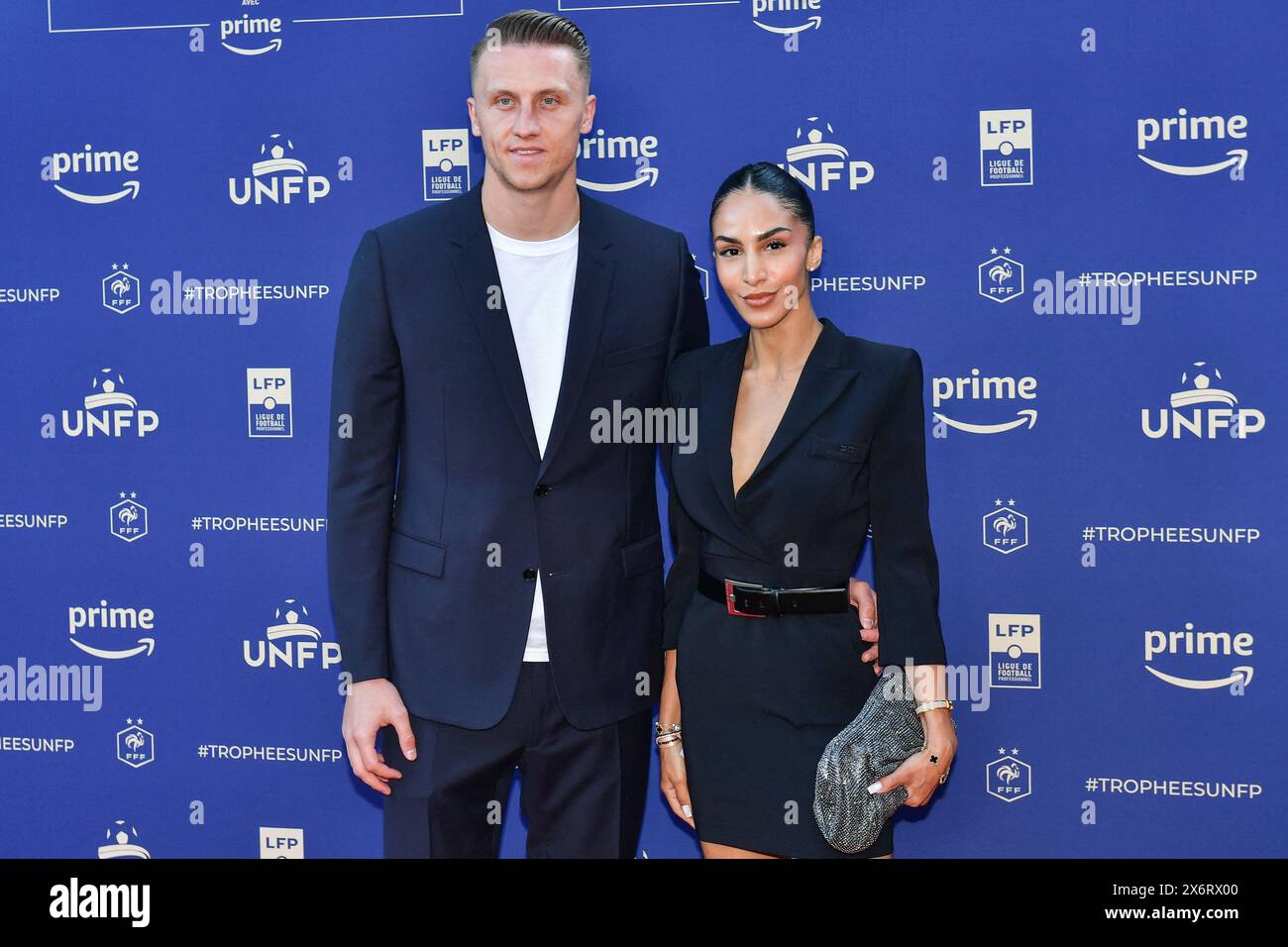 Polish goalkeeper Marcin Bulka (L) arrives for the UNFP (French ...