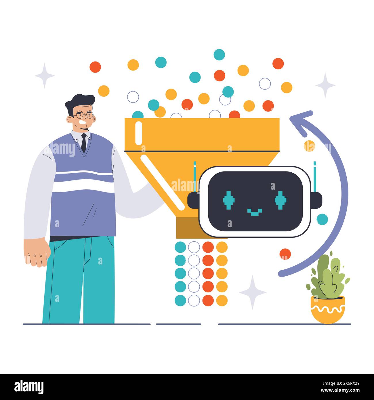 Epochs In Ai Training Concept Tech Savvy Man Overseeing The Data