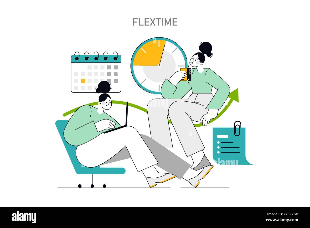 : Employee well-being concept. Casual office setting where workers ...