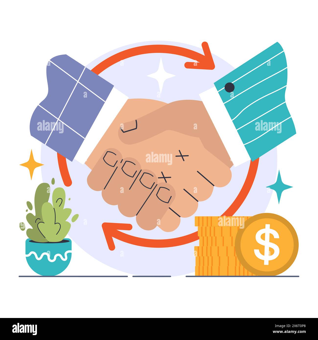 Strategic Alliance concept. Firm handshake between business professionals symbolizing ...