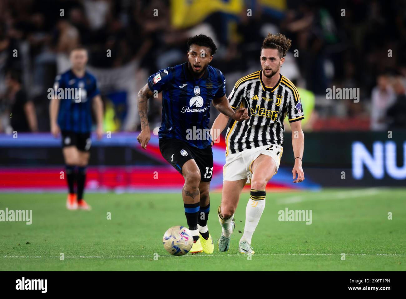Rome, Italy. 15 May 2024. Ederson of Atalanta BC competes for the ball ...