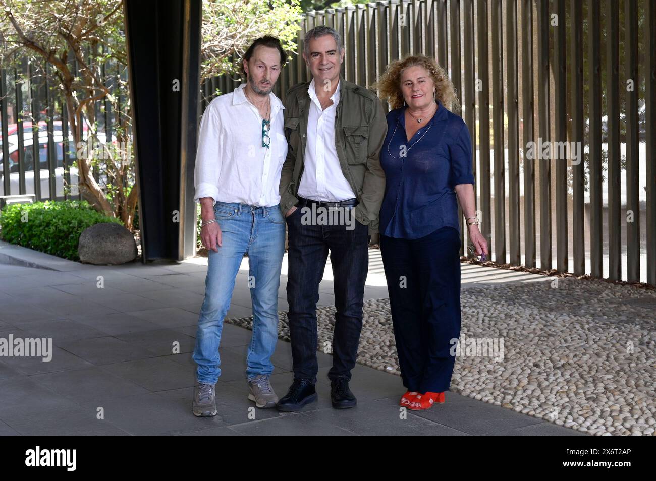 Piero Villaggio, Luca Manfredi und Elisabetta Villaggio beim Photocall ...