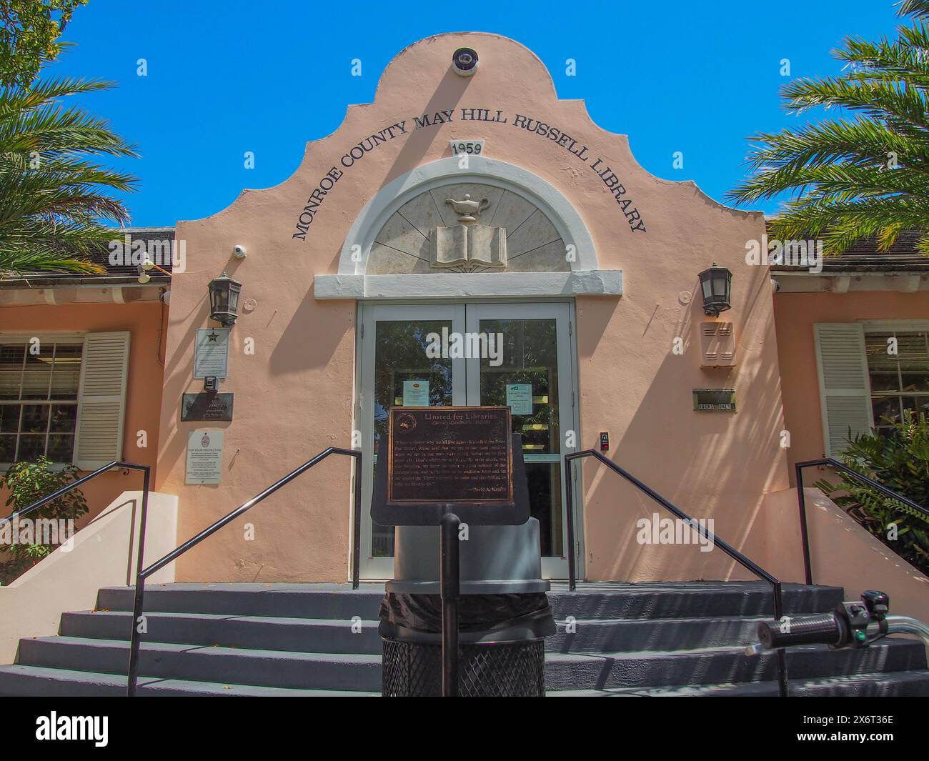 Monroe County May Hill Russell LIbrary entrance, Key West, Florida, USA ...