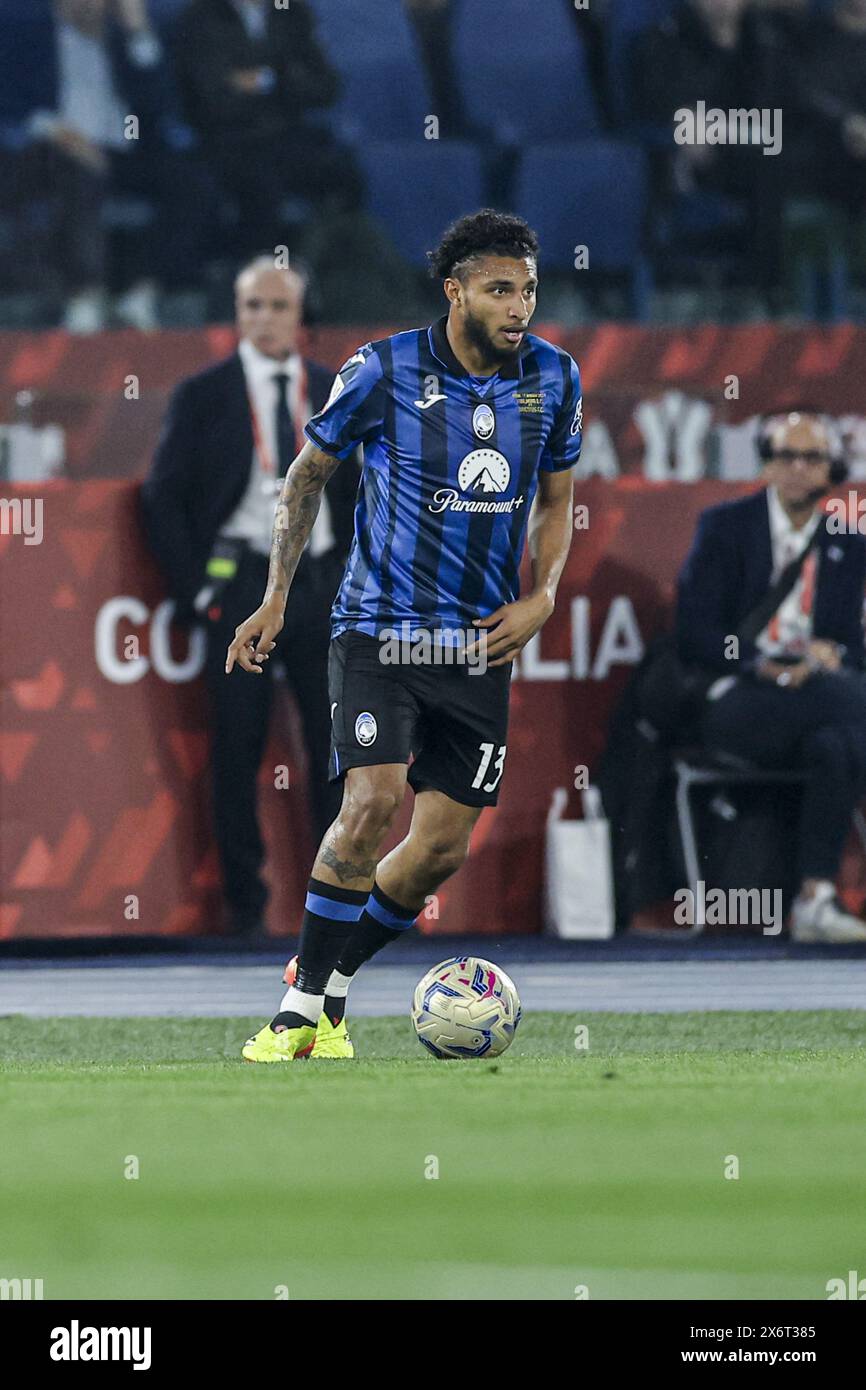 Rome, Italy. 15th May, 2024. Atalanta's Brazilian midfielder Ederson ...