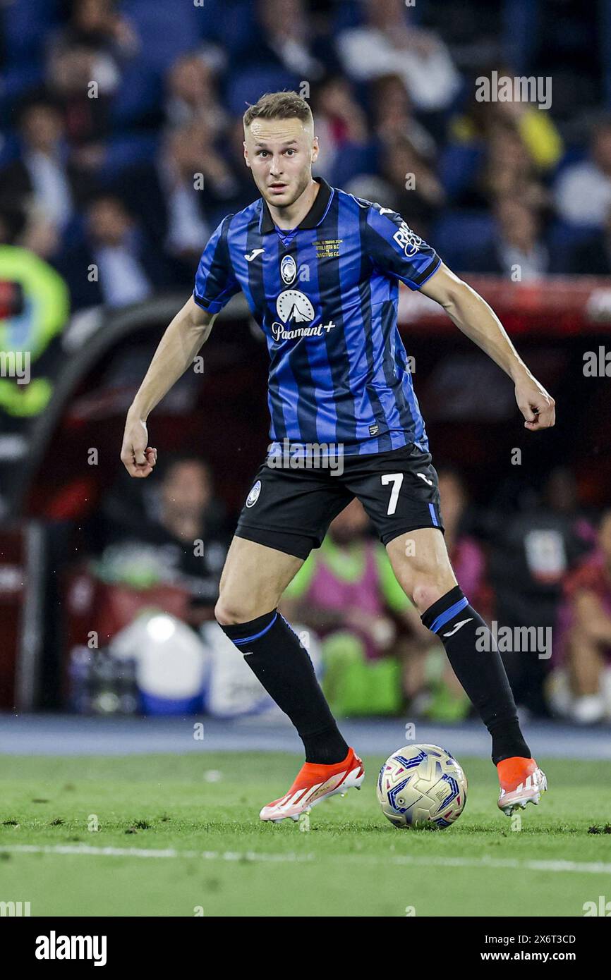 Rome, Italy. 15th May, 2024. Atalanta's Dutch midfielder Teun ...