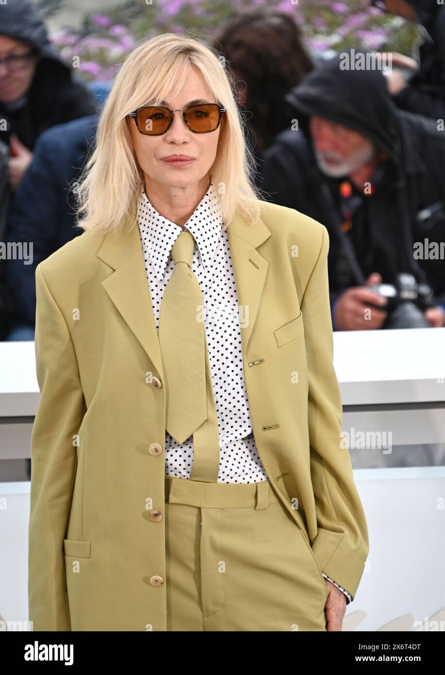 Emmanuelle Béart (in Paul Smith) Photocall of the Caméra d'or jury 77th ...