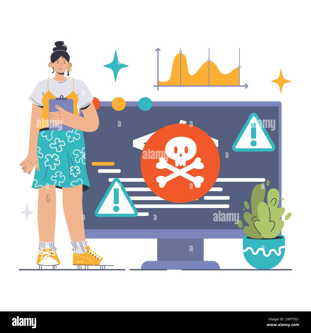 Ransomware attack concept. Hacker demands payment with locked files ...