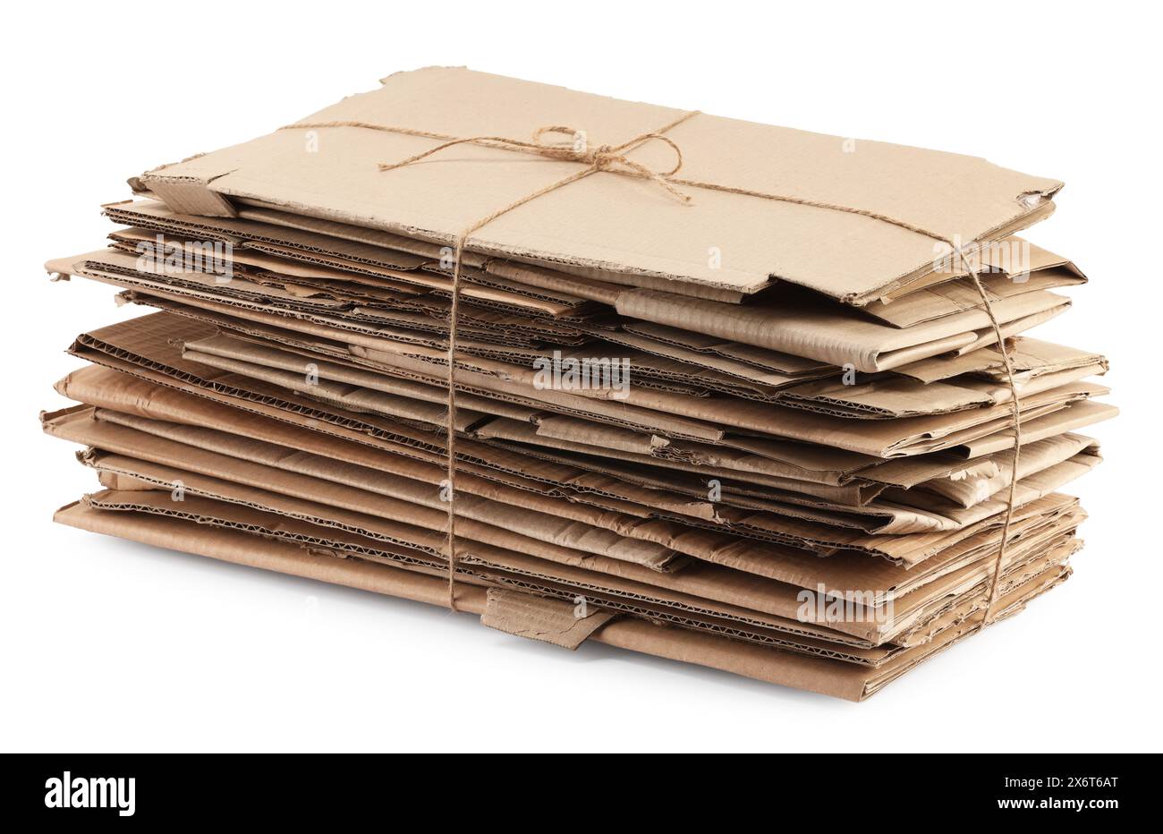 Stack of cardboard pieces isolated on white Stock Photo - Alamy