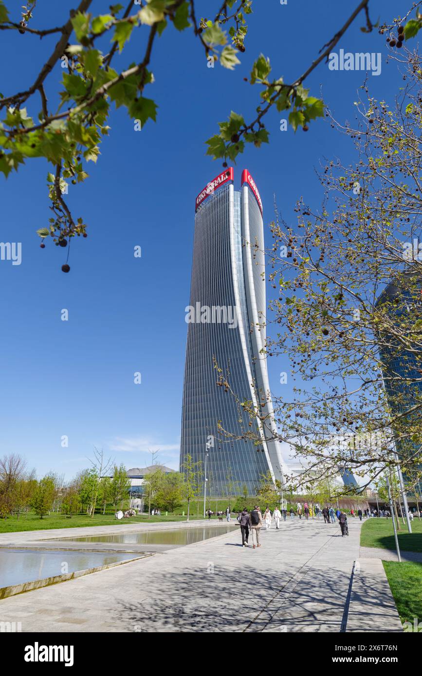 Skyscraper Generali Tower (Lo Storto/The Twisted One) headquarters of ...