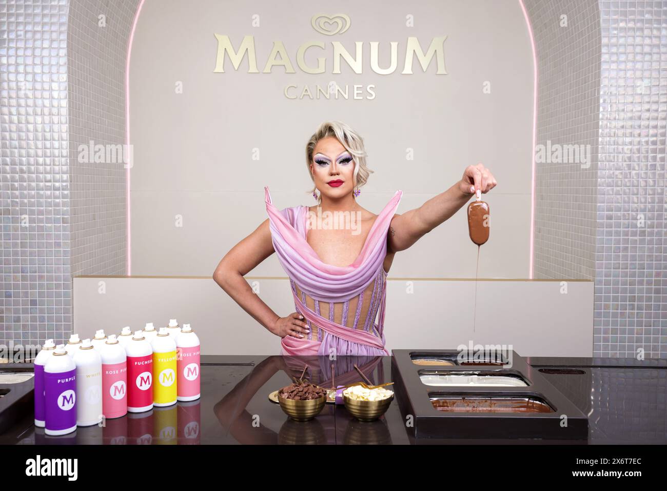 EDITORIAL USE ONLY Nicky Doll at the Dipping Bar experience at the ...