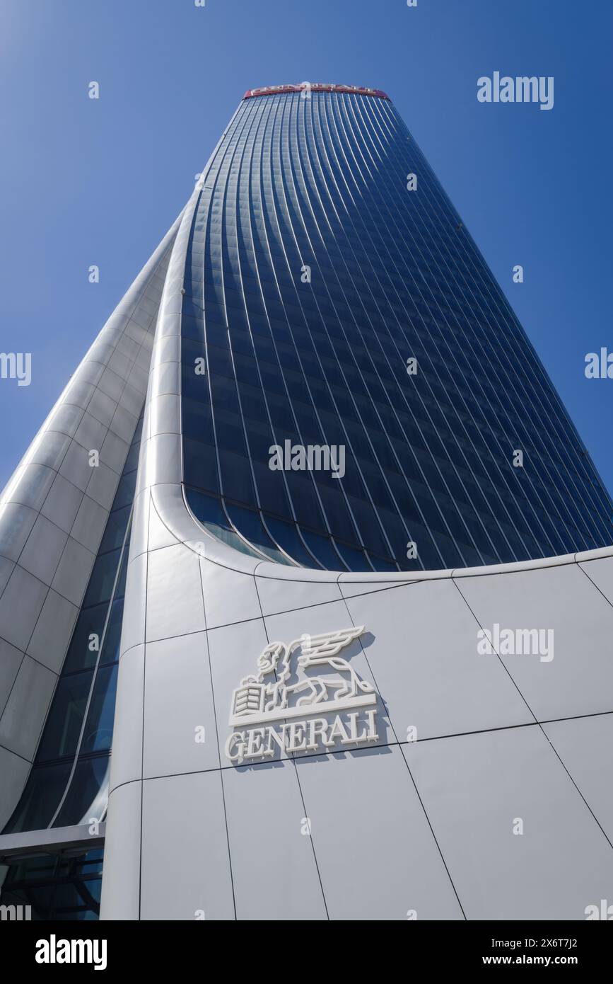 Skyscraper Generali Tower headquarters of the Generali Group's offices ...