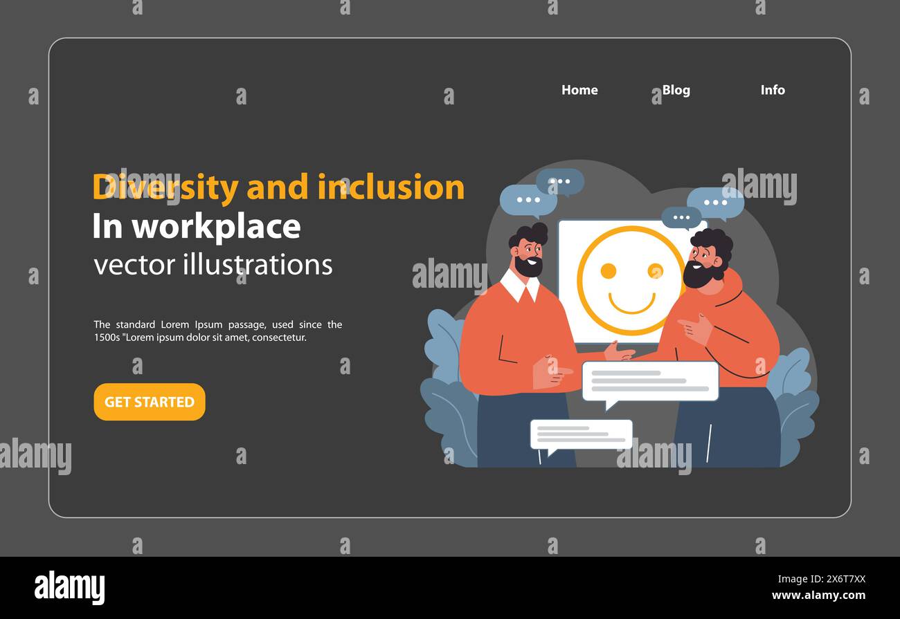 Two diverse men discussing work, united by a shared positive feedback ...