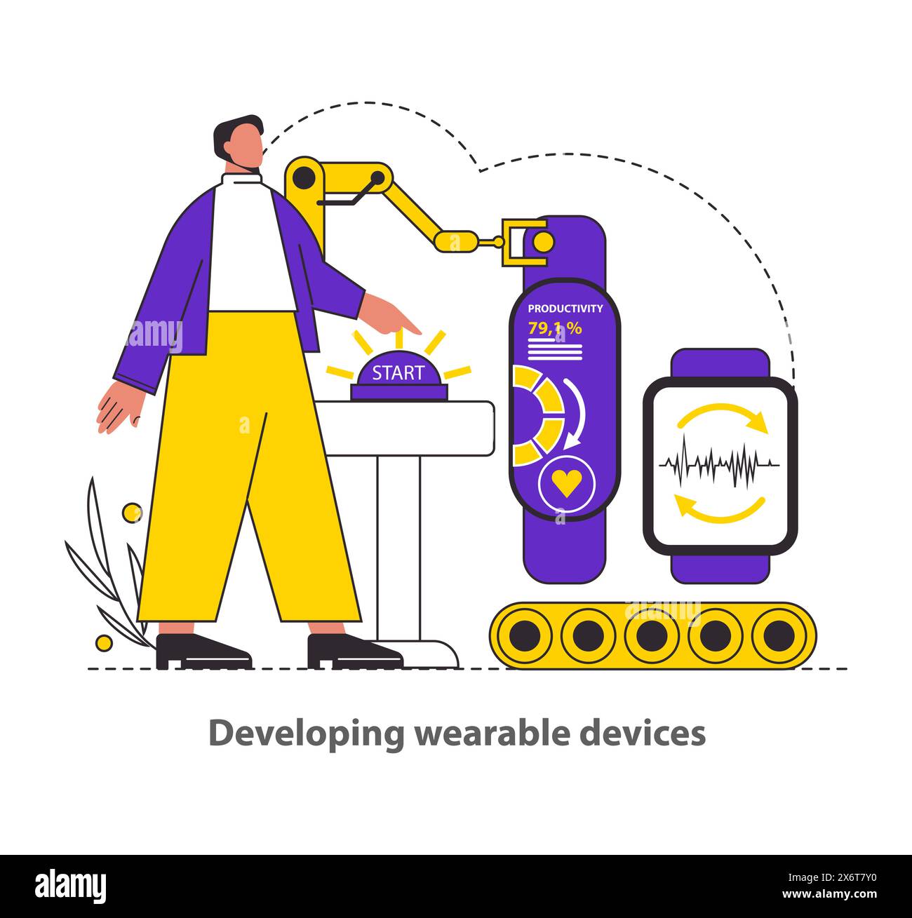 Tech Assisted Health concept. An illustration showcasing the ...