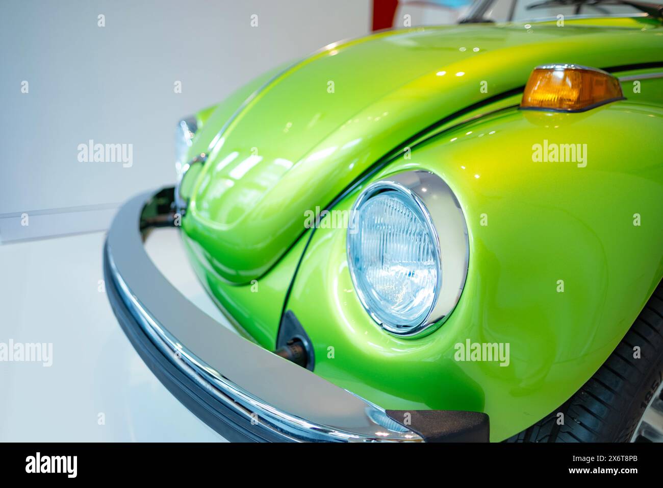 classic green vintage car Volkswagen VW Beetle Cabriolet, automotive ...