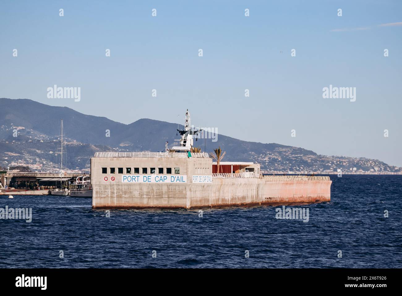 Cap d'Ail, France - 18 November 2023: View of the port in Cap d'Ail ...