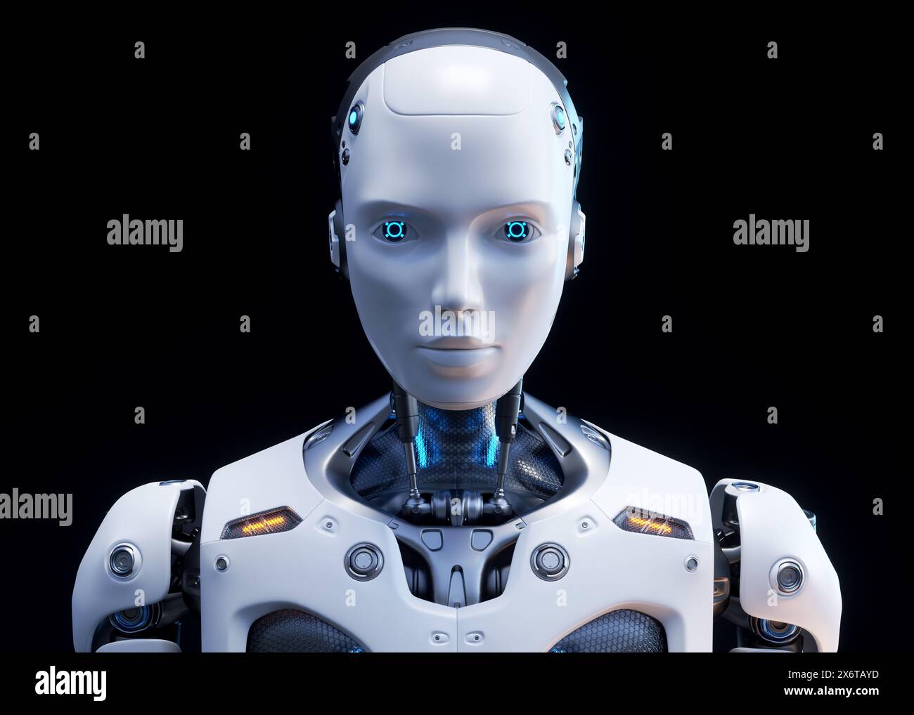 Humanlike robot AI concept. 3D illustration Stock Photo - Alamy