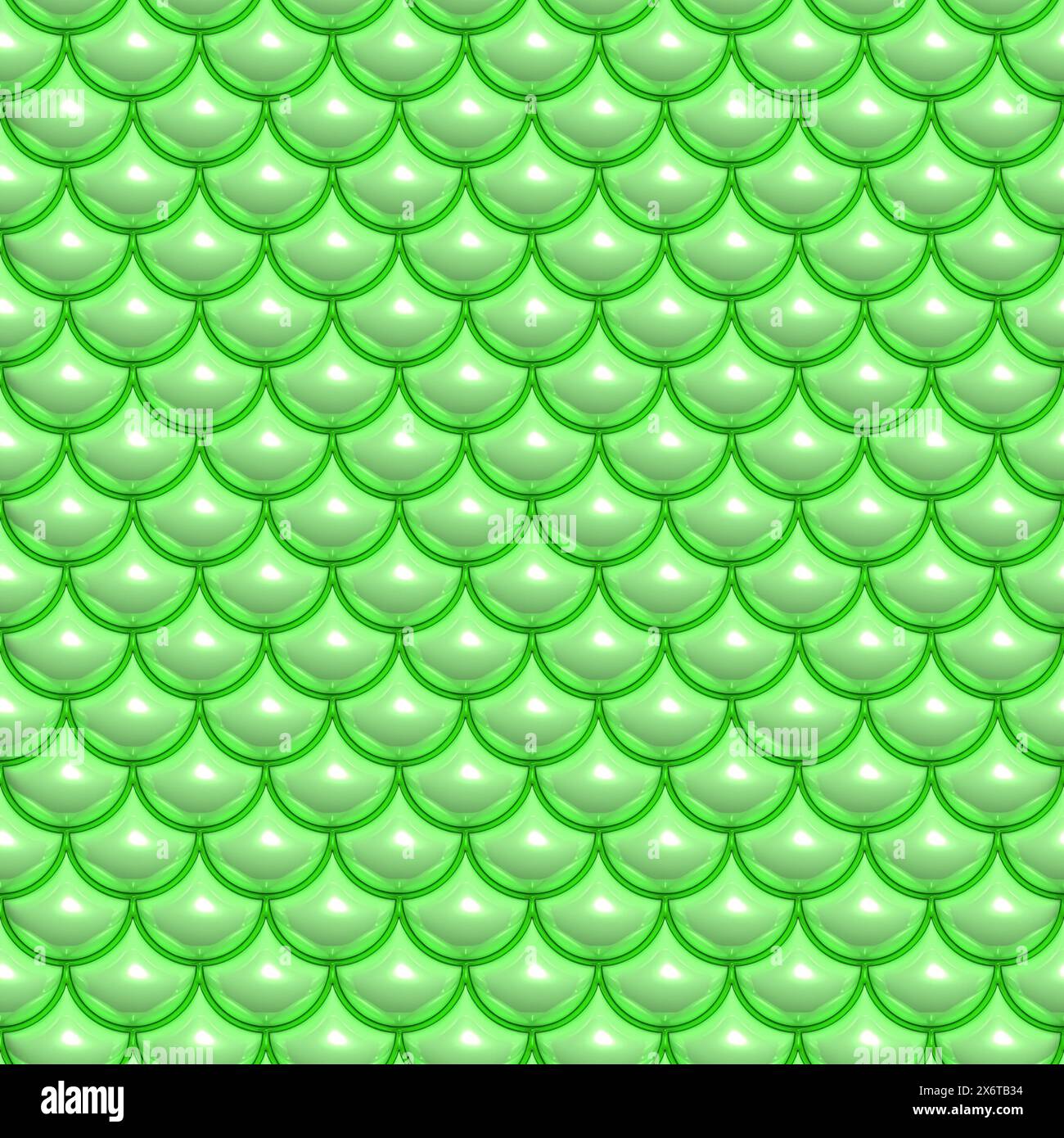 Green 3D Inflated Bubble Mermaid Scales. Seamless Tileable Pattern ...