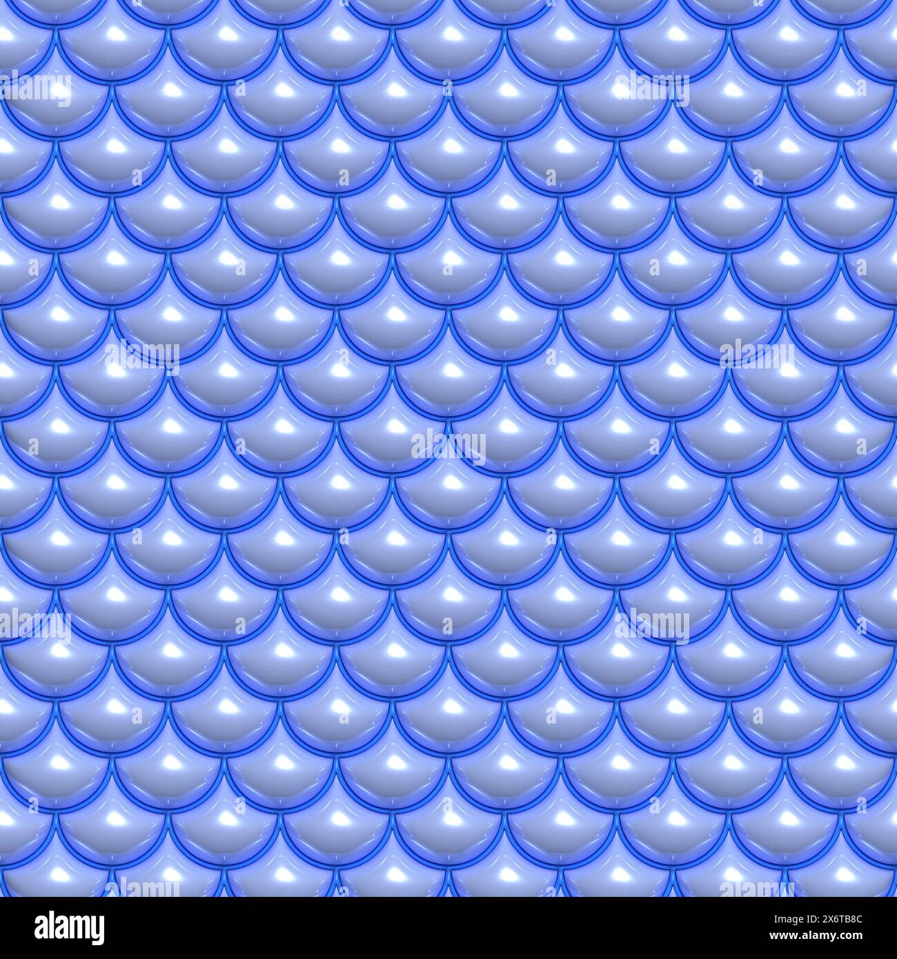Blue 3D Inflated Bubble Mermaid Scales. Seamless Tileable Pattern Stock ...
