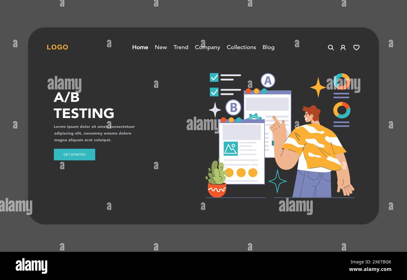 Marketer Demonstrates A B Testing On Dual Web Layouts Comparing Design