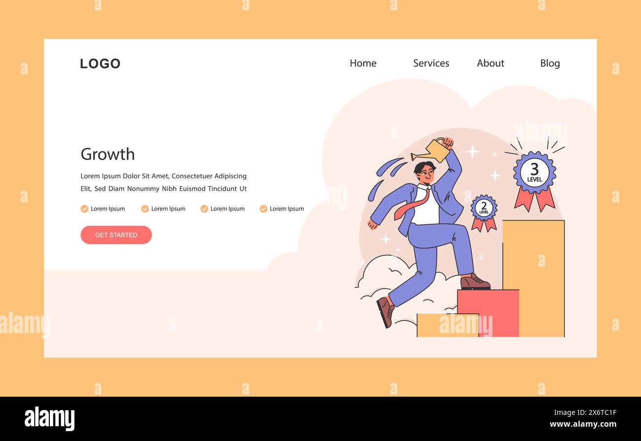 Life navigation web or landing. Personal progress and finding purpose ...