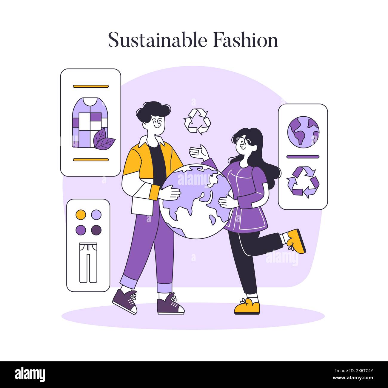 Sustainable fashion practices Stock Vector Images - Alamy