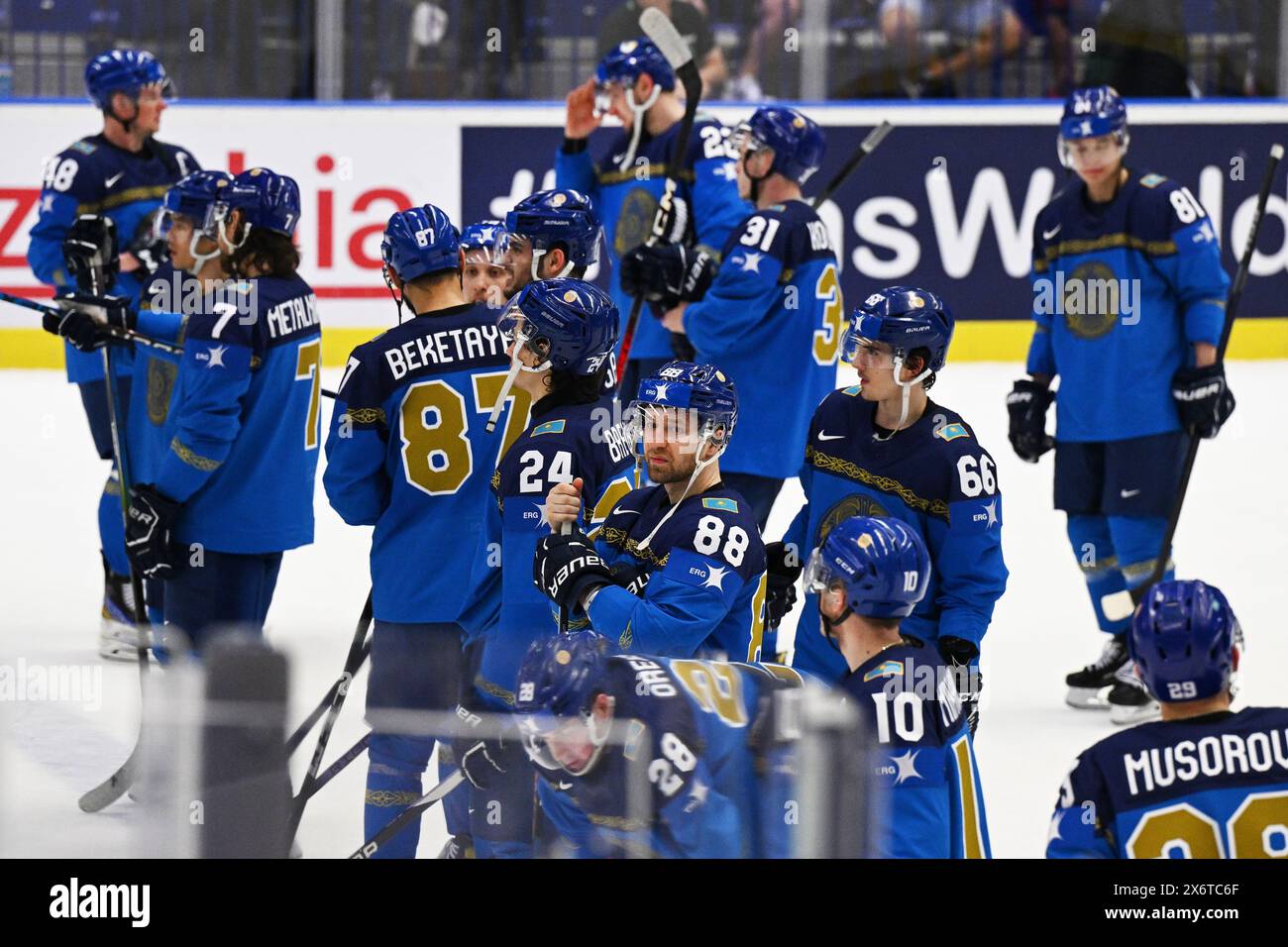 Ostrava, Czech Republic. 16th May, 2024. Kazakhstan vs. Sweden group B ...