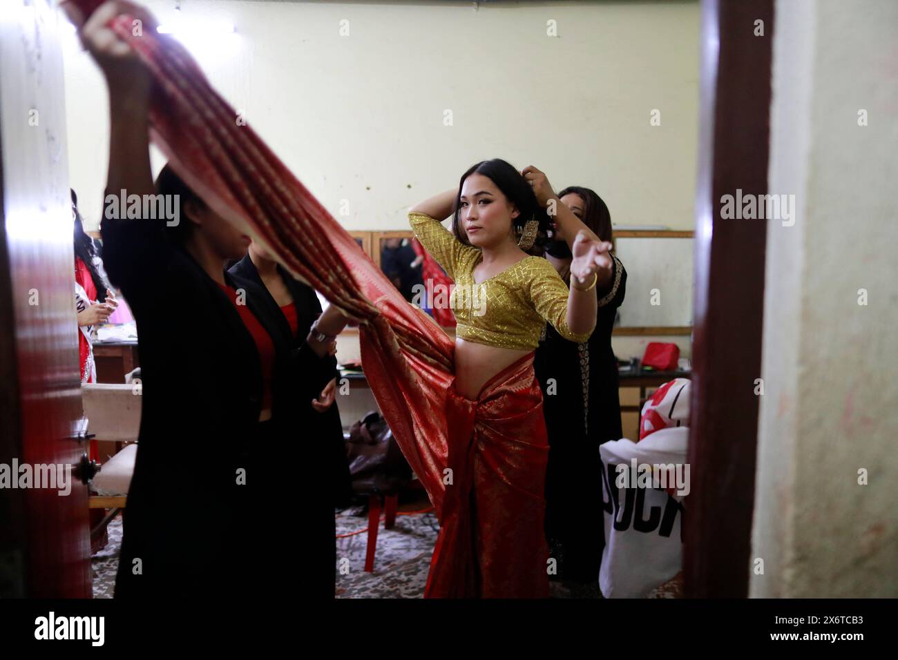 Kathmandu, Nepal. 16th May, 2024. A transgender woman gets ready ...