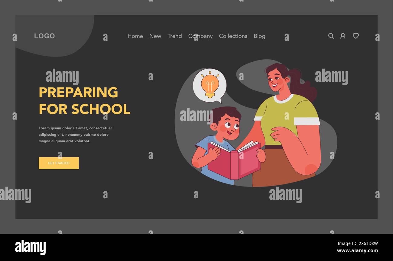 Preparing for School concept. A nurturing moment as a mother guides her ...