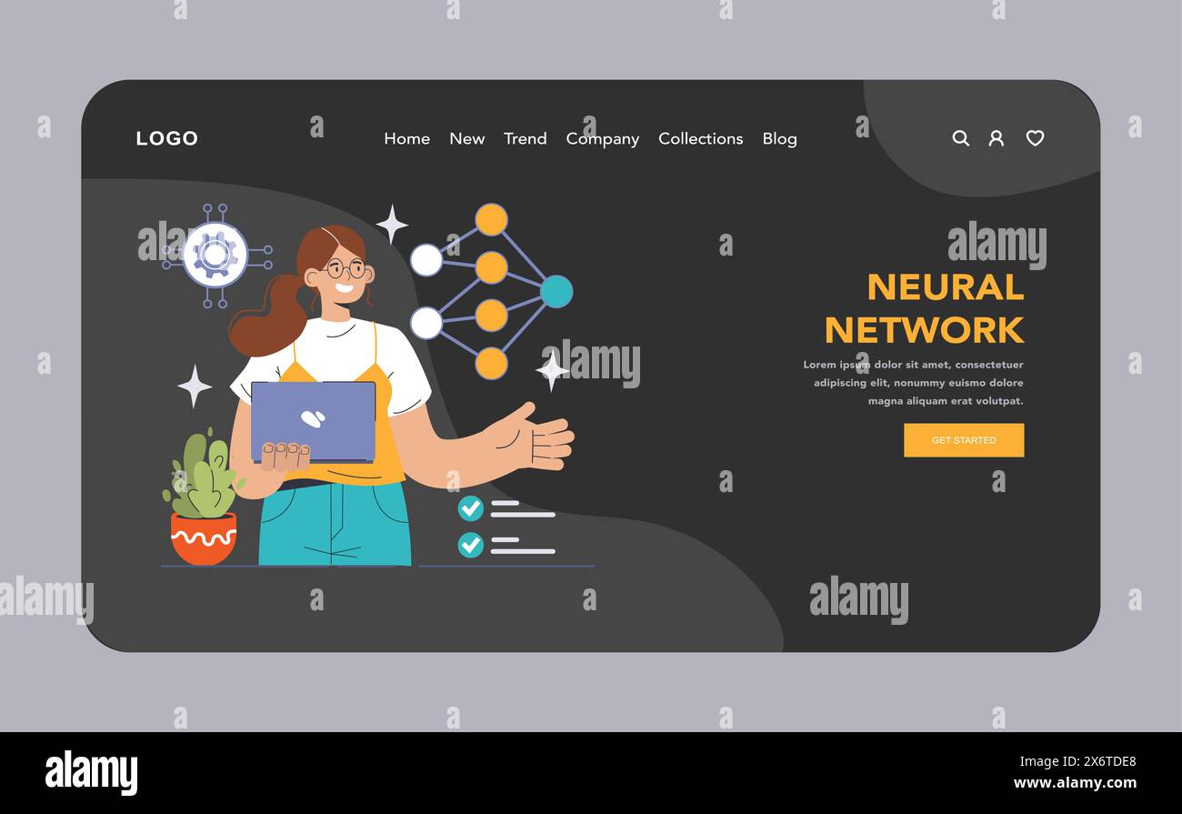 Neural Network Concept An Enthusiastic Programmer Showcasing A Neural Network Model
