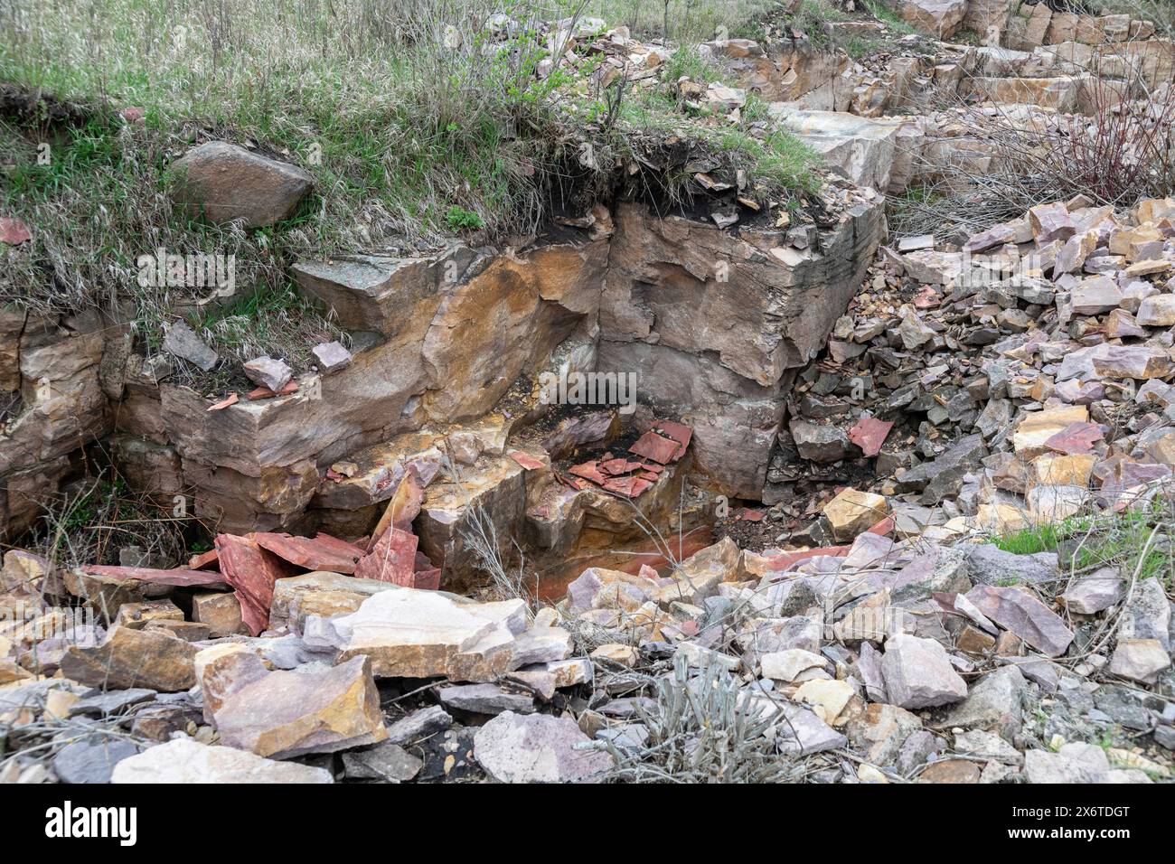 Pipestone, Minnesota - An active quarry at Pipestone National Monument ...