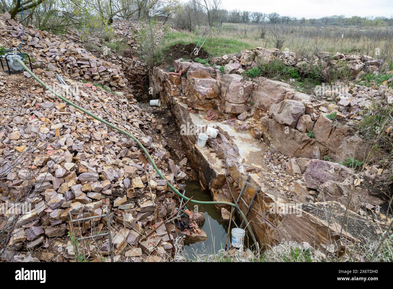 Pipestone, Minnesota - An active quarry at Pipestone National Monument ...