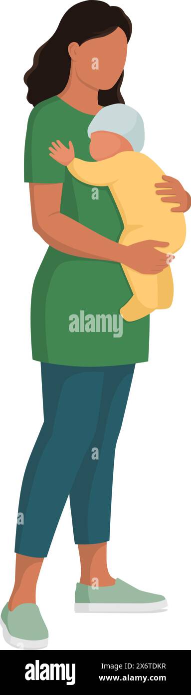 Woman standing baby Stock Vector Images - Alamy